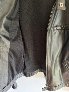 Vintage | Jackets & Coats | Vintage Sly Co Black Moto Leather Jacket ...